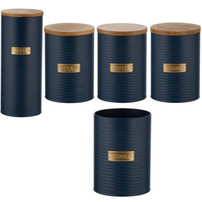 Typhoon Otto Set of 5 Kitchen Storage Canister - Navy