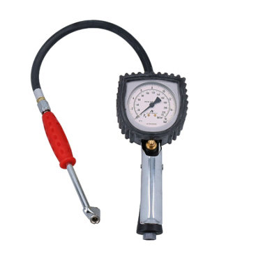 Tyre Wheel Inflator 75mm Gauge Dual Head Push Pull Connector 0 - 230 ...