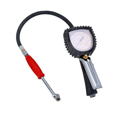 Tyre Wheel Inflator 75mm Gauge Dual Head Push Pull Connector 0 - 230 PSI