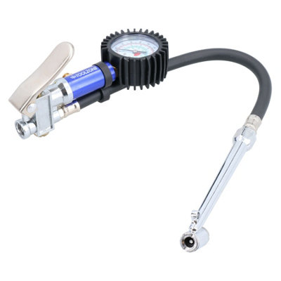 Tyre Wheel Inflator with Gauge 0 to 220 psi 15 Bar Dual Head Push Pull ...