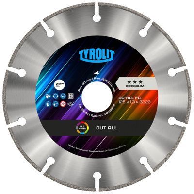 TYROLIT 125mm x 22.23mm DC-ALL-FC Diamond Blade - Universal Use