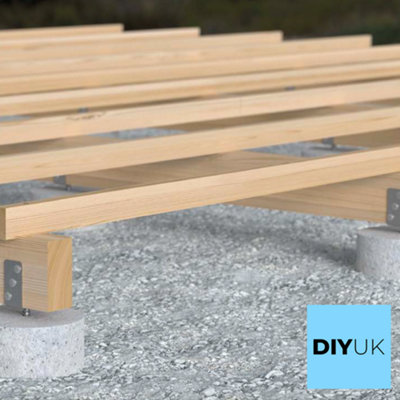 U Shape Post Support Size: 101mm (4") BLACK ( Pack of: 12 ) Base ...