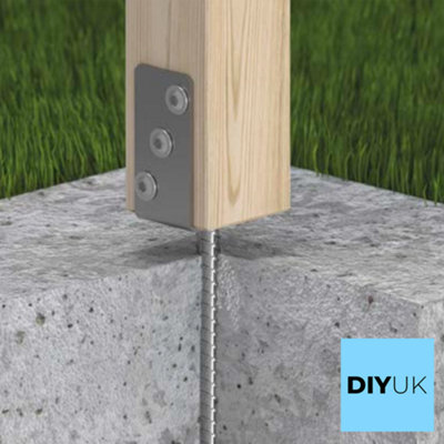 U Shape Post Support Size: 141mm (5.5") SILVER ( Pack of: 12 ) Base ...