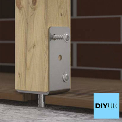 U Shape Post Support Size: 161mm (6.3") SILVER ( Pack of: 6 ) Base ...