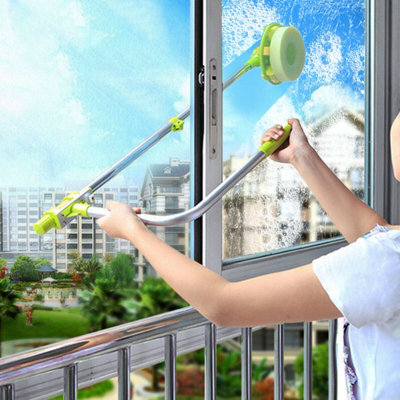 U-TYPE TELESCOPIC HIGH RISE WINDOW CLEANER GLASS DUST CLEANING BRUSH ...