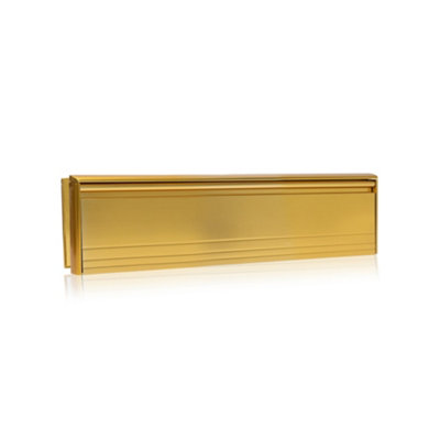 UAP 12" Gold Finish Aluminium Draught Proof Letterbox for Composite and ...