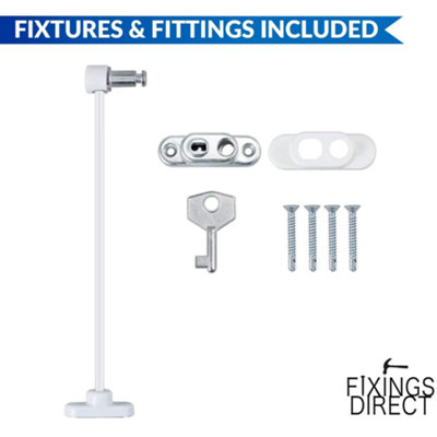 UAP - 1x White Window Restrictors, Interior Windows