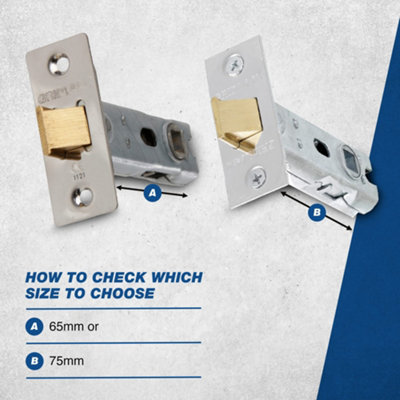 UAP 2 Sets 75mm Tubular Latch Square - Door Latches - Internal Doors ...