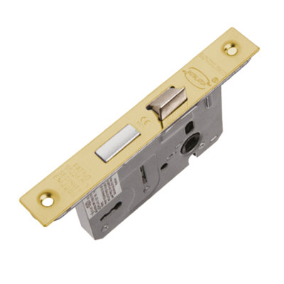 UAP 3 Lever Sash Lock - 65mm Backset - Evershine Brass | DIY at B&Q