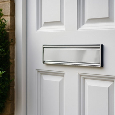 UAP All Stainless Steel 12" Satin Silver Premium Letterbox for Wooden ...