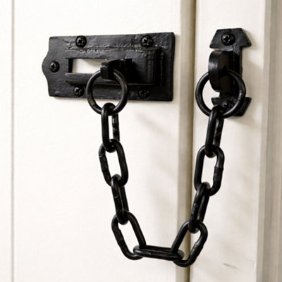 UAP Black Iron Hardware Door Chain - Sliding Door Chain - Front Door ...