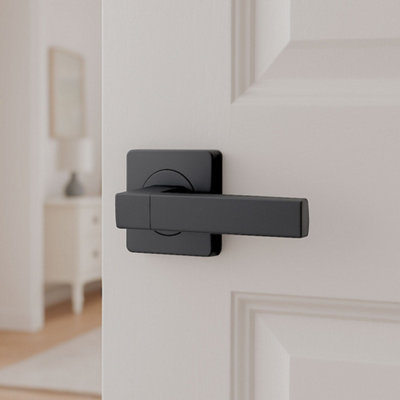 UAP Cube Metal Grey Internal Door Handles Pair- Premium Range Zinc ...