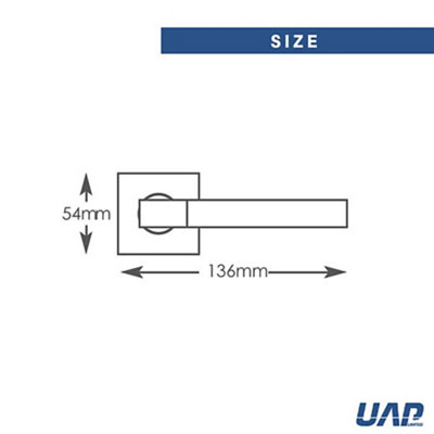 UAP Cube Metal Grey Internal Door Handles Pair- Premium Range Zinc ...