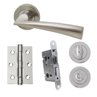 UAP Developer Phantom - Door Handle Pack with Hinges and Bathroom Lock ...