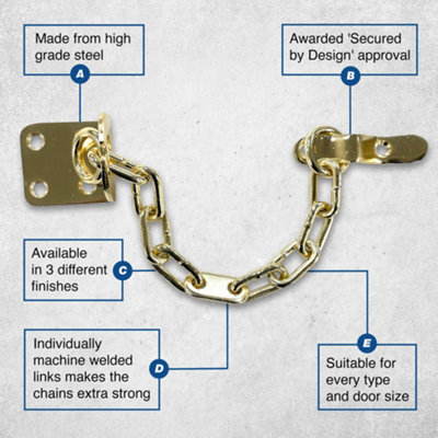 UAP Door Chain - Narrow Door Chain for Door Security - Front Door Lock ...
