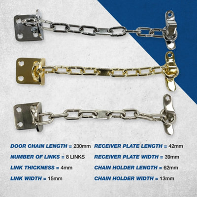UAP Door Chain - Narrow Door Chain for Door Security - Front Door Lock ...