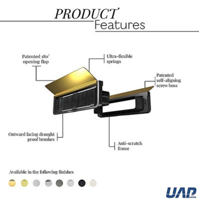 UAP Doormaster 10" Gold Letterplate- Internal & External Letter Box for ...