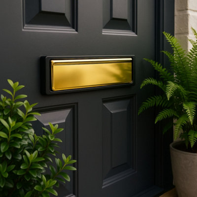 UAP Doormaster 12" Gold Finish Draught Proof Letterbox for uPVC ...