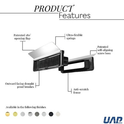 UAP Doormaster 12" Letterplate Letterbox for uPVC, Composite and Wooden ...