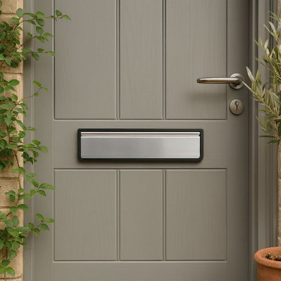 UAP Doormaster 12" Polished Silver Letterplate- Internal & External ...