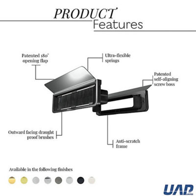 UAP Doormaster 12" Silver Draught Proof Letterbox for uPVC Composite ...