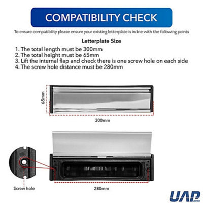 UAP Framemaster 12" Letterplate Letterbox for Wooden, Composite and ...