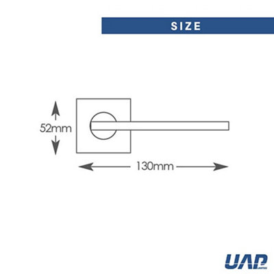 UAP Gemini Polished Chrome Internal Door Handles Pair- Premium Range ...