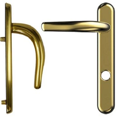 UAP High Security Signature Aluminium Short Backplate Door Handles Pair ...