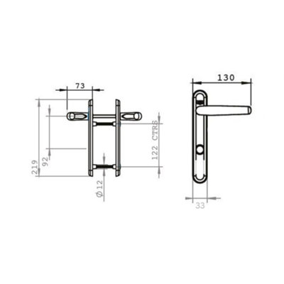 UAP High Security Signature Aluminium Short Backplate External Door ...