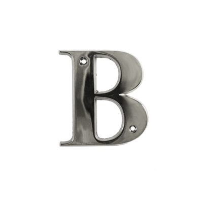 UAP House Letter - B - Polished Chrome - 3 Inch | DIY at B&Q