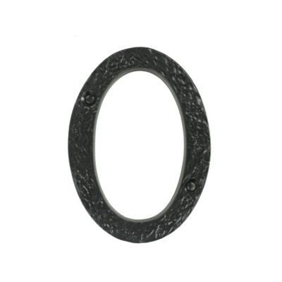 UAP House Number - 0 - Black Cast Iron - 4 Inch