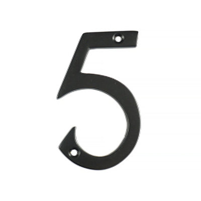 UAP House Number - 5 - Black - 3 Inch | DIY at B&Q