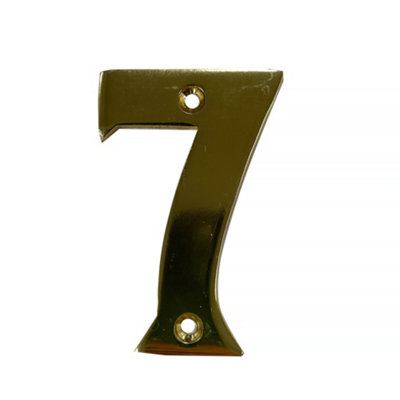UAP House Number - 7 - Gold - 3 Inch | DIY at B&Q
