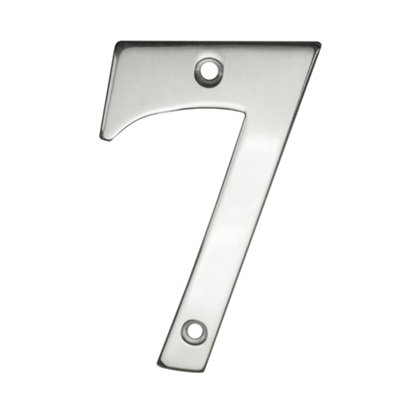 UAP House Number - 7 - Mirror Polished - 3 Inch | DIY at B&Q