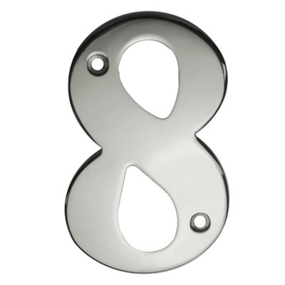 UAP House Number - 8 - Mirror Polished - 3 Inch | DIY at B&Q