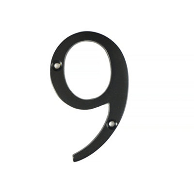 UAP House Number - 9 - Black- 3 Inch | DIY at B&Q