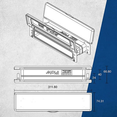 UAP iPlate 12" Silver Anodised Premium Aluminium Letterbox for uPVC ...