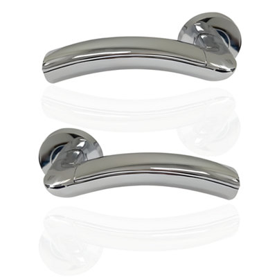 UAP Jade Chrome Zinc Interior and Internal Door Handle Pair