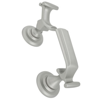 UAP Large Traditional Doctor Door Knocker Satin Chrome with Nanocoast ...