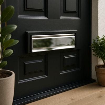 UAP Petit 10" Mirror Silver Stainless Steel Draught Proof Letterbox for ...