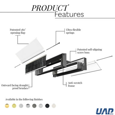 UAP Petit 10" Satin Silver Aluminium Draught Proof Letterbox for uPVC ...