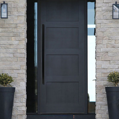 UAP Pull Handle - Offset Slim - 1200mm - Black