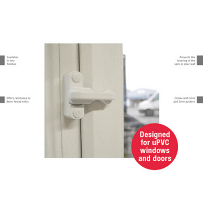 UAP Sash Jammer - Brown - uPVC Window & Door Lock - Extra Security with Easy Fit