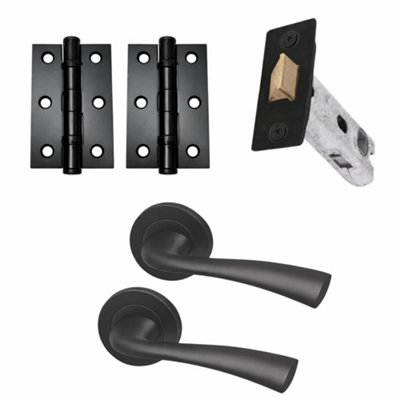 UAP Scimitar Lever on Rose Internal Door Handles Pair Latch Pack with ...
