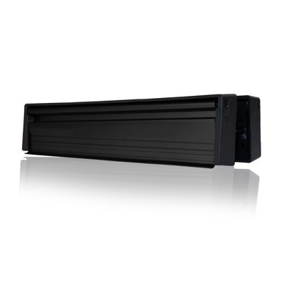 UAP Slimline 12" Black Letterplate- Internal & External Letter Box for ...