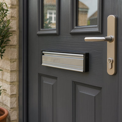 UAP Slimline 12" Polished Silver Amluminium Letterplate- Internal ...