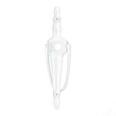 UAP Slimline Victorian Urn Door Knocker 8" White Finish with Spyhole ...