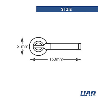 UAP Turquoise Dual Finish Polished Chrome/Black Nickel Internal Door ...