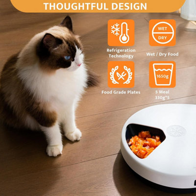 UBPET Cat Wet Food Automatic Feeder with Cooling, Semiconductor ...
