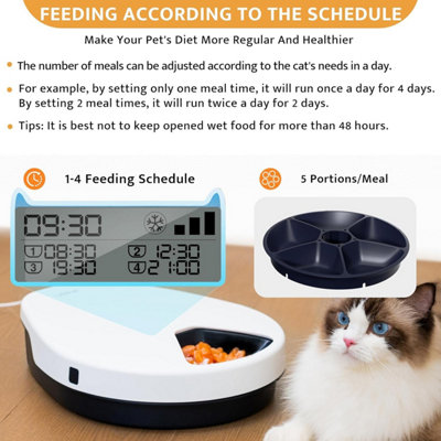UBPET Cat Wet Food Automatic Feeder with Cooling, Semiconductor ...